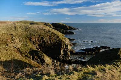 Collieston and Old Slains Castle