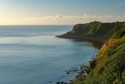 Rigg Bay and Cruggleton Castle, from Garlieston